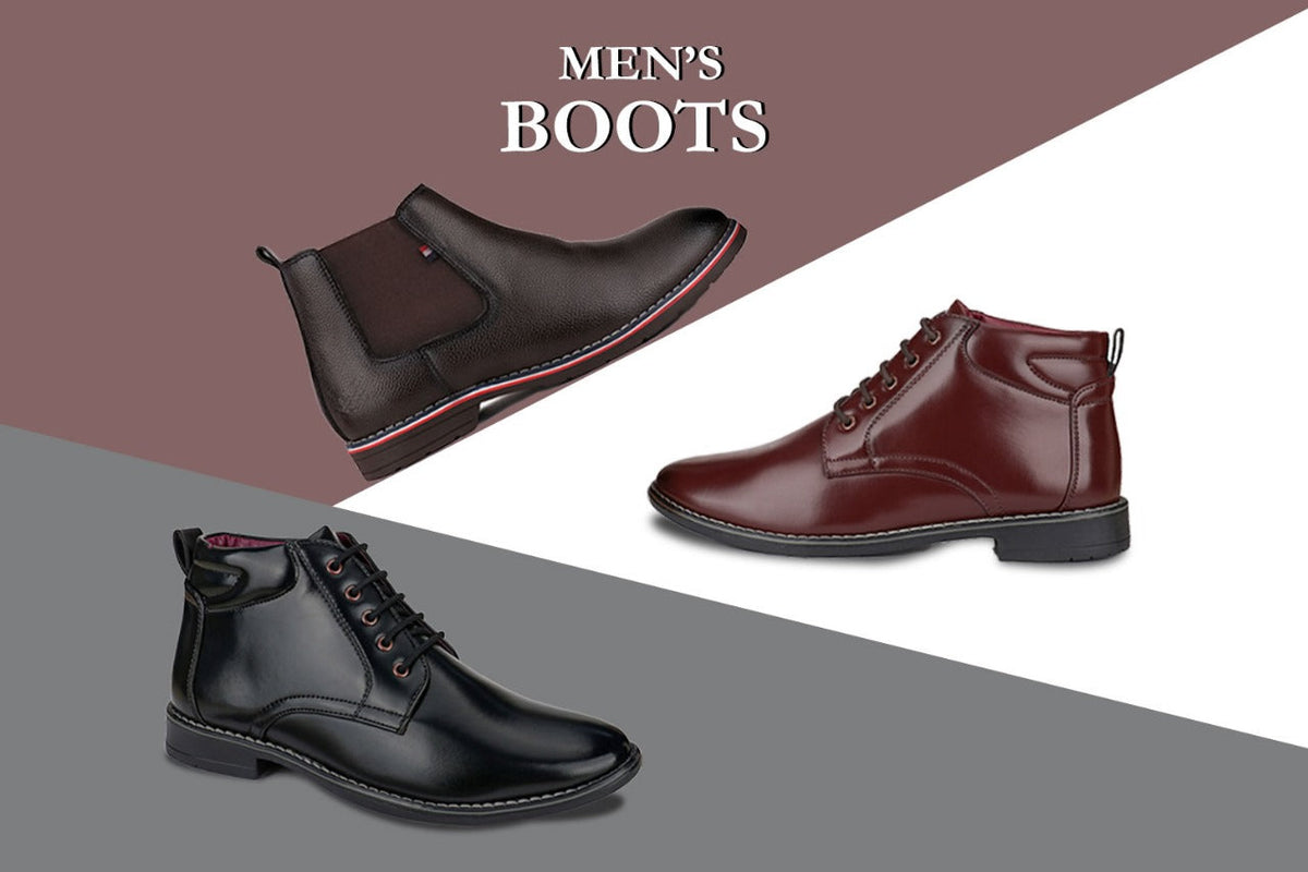 Buy Leather Boots for Men Online at Best Prices in India | Boot Shoes ...